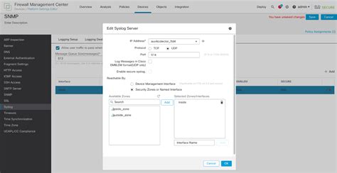 How To Configure Syslog On Cisco Devices With Firepower Management