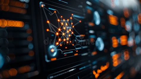 Close Up Of A Computer Screen With Complex Data Visualizations Processed By Ai Algorithms And