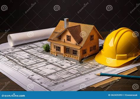 Blueprint And Architectural Design Featuring Symbols Like Technical