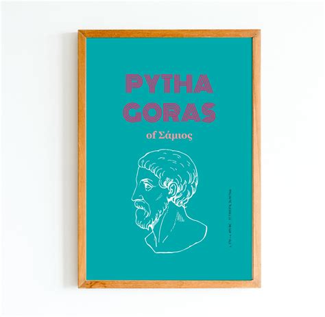 Pythagoras Greek Printable Poster Nerd T Pop Art Math Decor Etsy