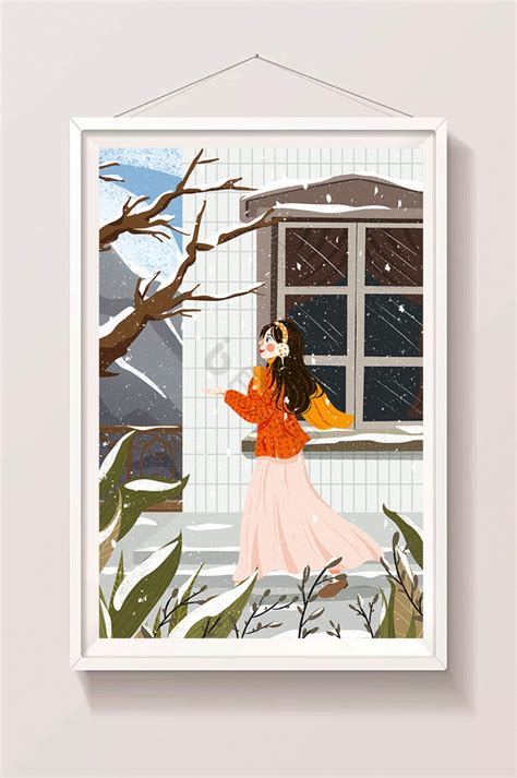 雪插画 雪插画图片 包图网