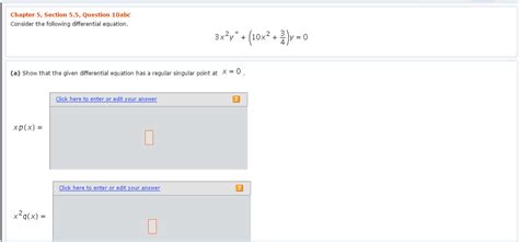 Solved Consider The Following Differential Equation 3x 2