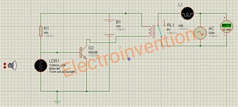 Automatic Night Light Circuit Using LDR And Relay Electroinvention