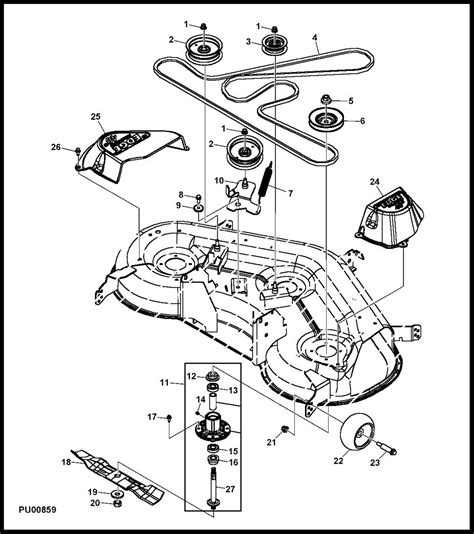 John Deere X540 Mower Deck Parts Diagram