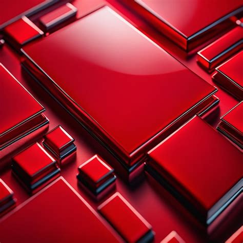 Premium Ai Image Red Rectangle Shaped Abstract Background