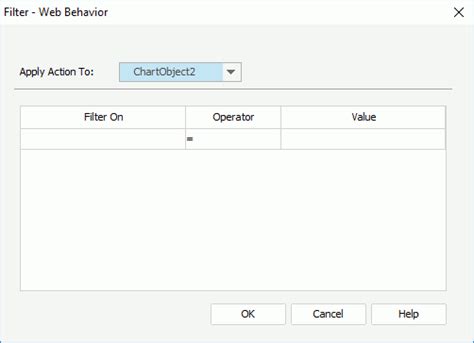 Filter Web Behavior Dialog Box Logi Analytics