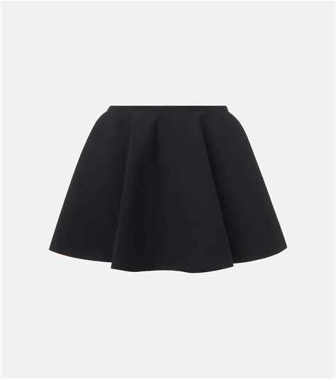 Minifalda Plisada En Negro Alaia Mytheresa