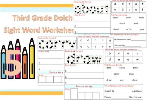Third Grade Dolch Sight Words Reading And Spelling Activity Book Etsy
