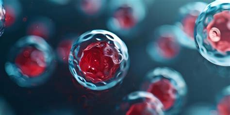 3d Rendering Of A Human Cell Or Embryonic Stem Cell Under A Microscope Concept 3d Rendering