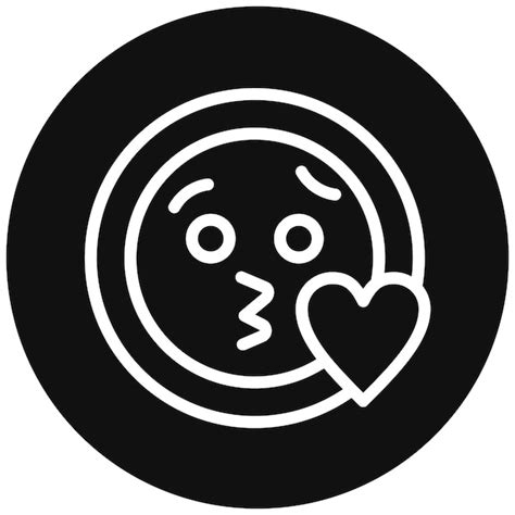 Premium Vector Kissing Face Icon