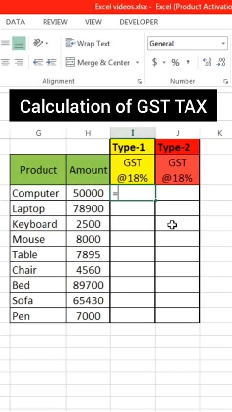 Calculation Of Gst Tax In Excel 2024
