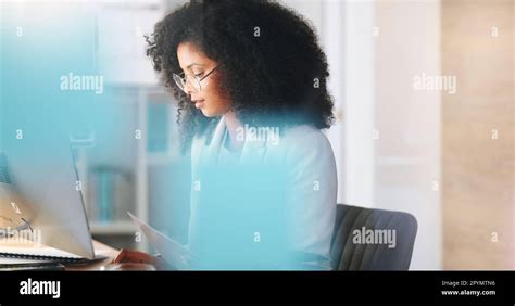 Female IT Working On A Desktop Computer Happy Information Technology Operation Professional Or