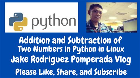 Addition And Subtraction Of Two Numbers In Python In Linux Free Computer Programming Source