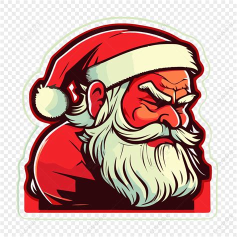 산타 클로스 얼굴 스티커 일러스트 벡터로스트상표 Png 일러스트 무료 다운로드 Lovepik