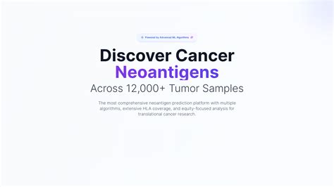 Oxford Neoantigen Atlas Genomic Epitope Prediction Database
