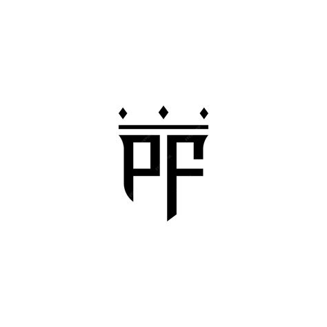 Premium Vector Pf Monogram Logo Design Letter Text Name Symbol Monochrome Logotype Alphabet