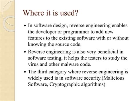 software reverse engineering pptx