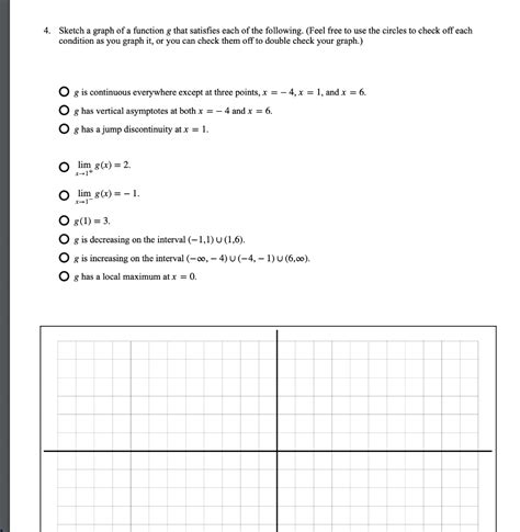 solved 4 sketch a graph of a function g that satisfies each