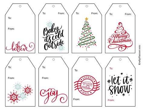 Free Printable T Tags Templates