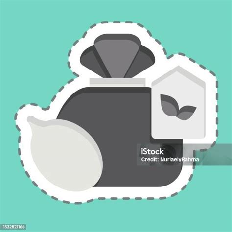 스티커 라인 컷 씨앗 가방 농업 상징과 관련이 있습니다 심플한 디자인 편집 가능 간단한 그림 가방에 대한 스톡 벡터 아트 및 기타 이미지 Istock