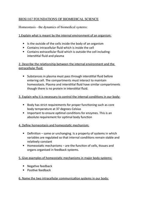 BIOS Foundations OF Biomedical Science C Foundations Of Biomedical Science BIOS