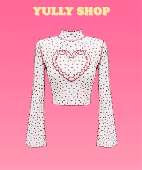 당일배송💜 스티치하트크롭티 반폴라티 크롭 슬림핏 하이틴 키치룩 에이블리