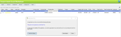 Fa Troubleshooting Import Asset Error String Was Not Recognized As A Valid Date Time