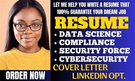 Craft Impactful Resume For Data Science Cybersecurity Security Forces Compliance By