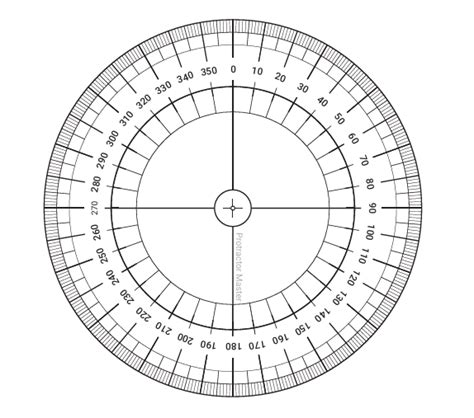 Printable 360 Degree Protractor Protractor Master Printable 360 Degree Protractor Protractor Master