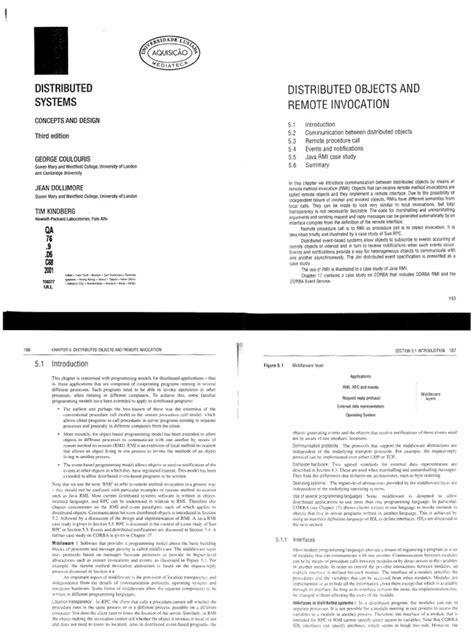 Distributed Objects And Remote Invocation Pdf Pdf Parameter