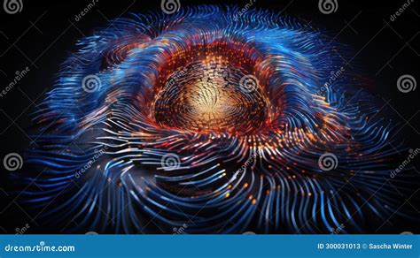 Chromatic Whirlwind Abstract Concentric Color Swirls Stock Image Image Of Captivating