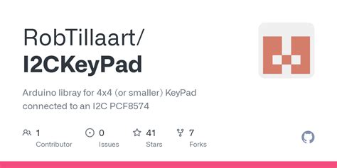 Github Robtillaarti2ckeypad Arduino Libray For 4x4 Or Smaller Keypad Connected To An I2c