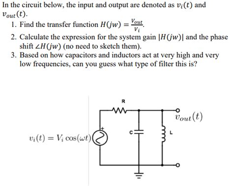 Solved In The Circuit Below The Input And Output Are
