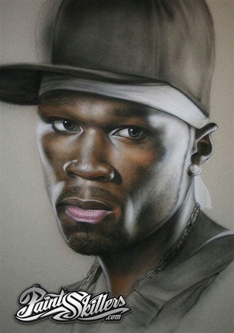 50 Cent Portrait Hip Hop Artwork Black Love Art