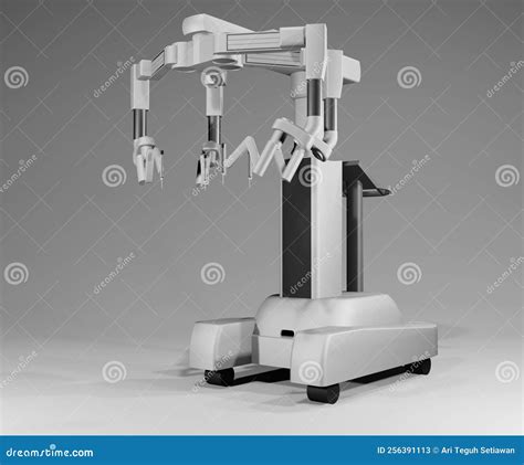 Isolated The Da Vinci Surgical System In 3d Stock Illustration