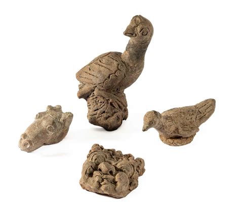 Lot 257 Four Majapahit Terracotta Fragments Java
