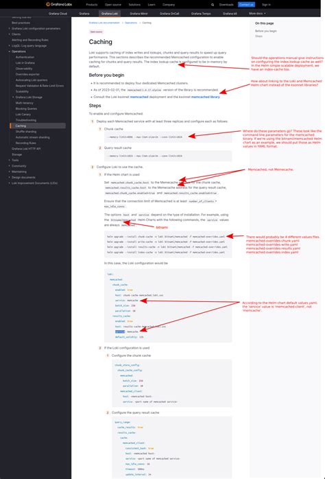 [docs] comments and issues on `operations caching` page · issue 9073