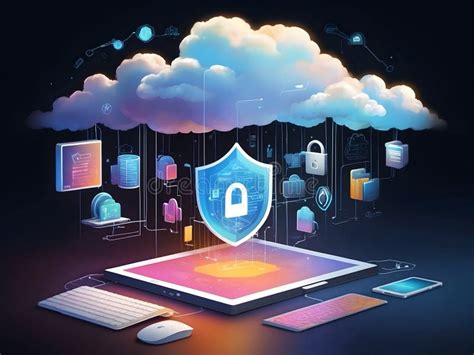 Navigating The Remote Data Storage In Future Stock Illustration