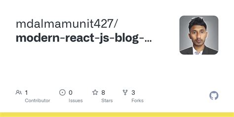 Github Mdalmamunit427modern React Js Blog Starter Files