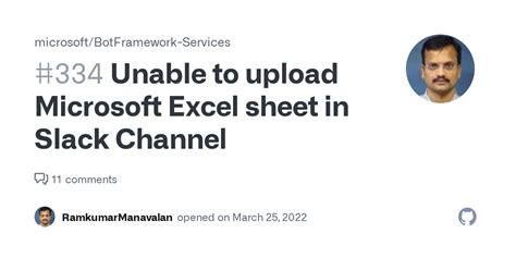 Unable To Upload Microsoft Excel Sheet In Slack Channel Issue 334