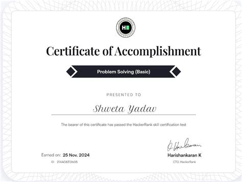 Hackerrank Certification Programming Shweta Yadav