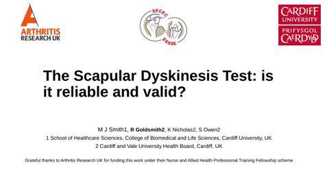 Pdf The Scapular Dyskinesis Test Is It Reliable And Valid