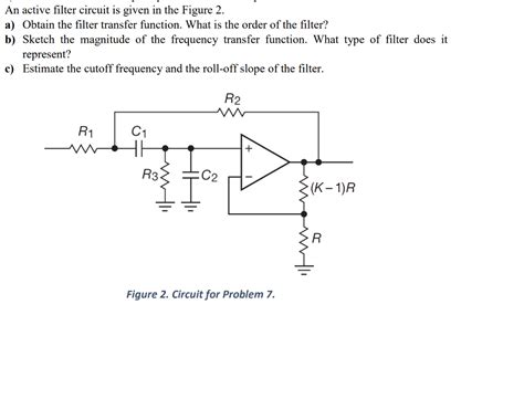 Solved An Active Filter Circuit Is Given In The Figure A Chegg Com