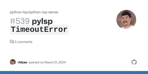 Pylsp `timeouterror` · Issue 539 · Python Lsppython Lsp Server · Github
