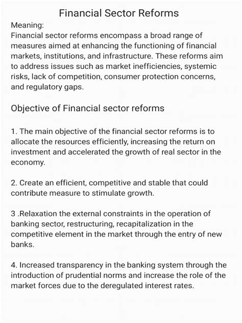 Financial Sector Reforms Pdf