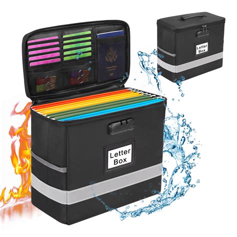 Document Box Storage Fireproof With Lock Engpow