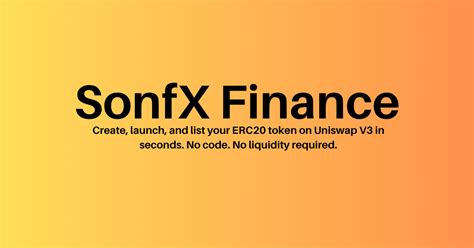 Token Creator App Sonfx Finance