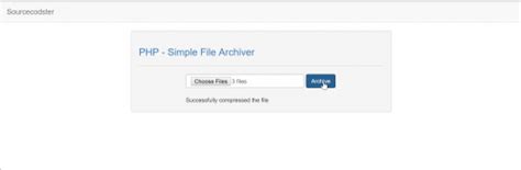 Php Simple File Archiver Free Source Code And Tutorials