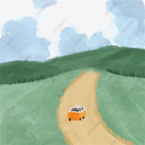 Comic Wind Lawn Grass Prairie Grass Green Spring Lawn Grassland