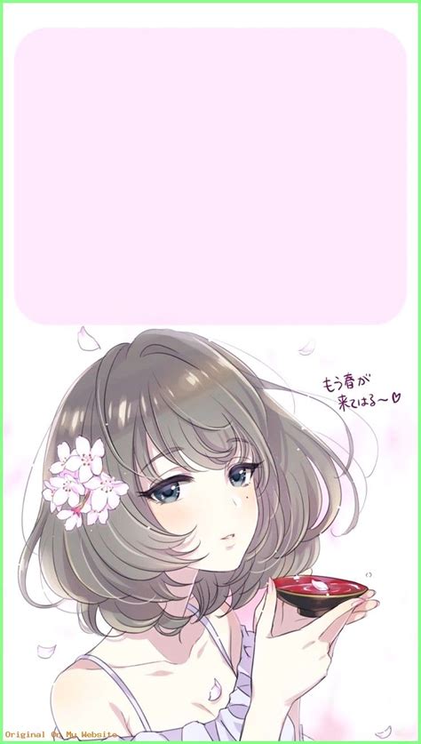 Cute Anime Girl Lock Screen Wallpaper Drawing